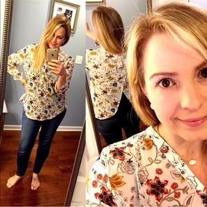 fun 2 fun | Tops | Fun2fun Rahn Henley Blouse Size L | Poshmark